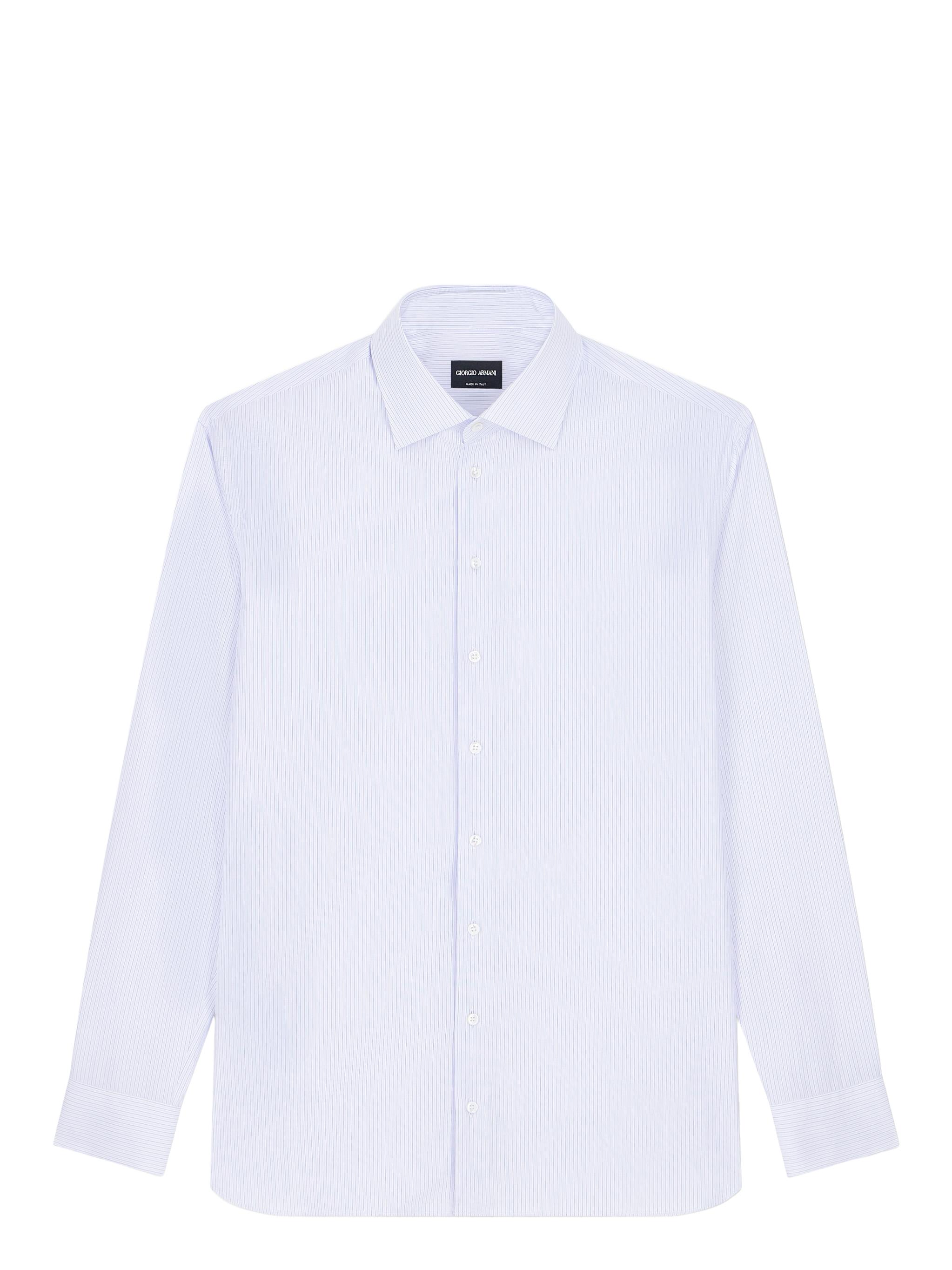 GIORGIO ARMANI regular fit shirt in yarn-dyed striped cotton
